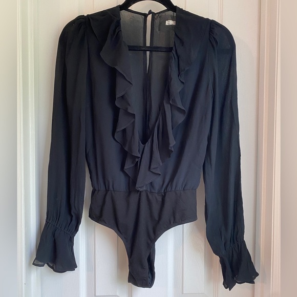 Tops | Reformation Deep V Bodysuit | Poshmark